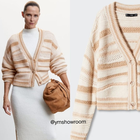 Mango | Sweaters | Mango Combined Knit Cardigan | Poshmark